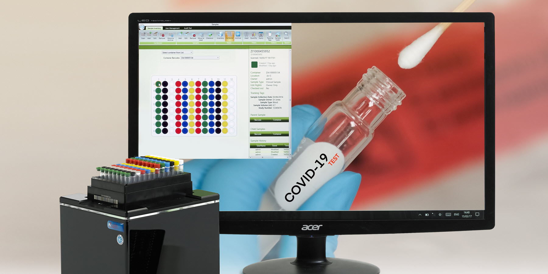 Reliable Track & Trace Scanner for COVID-19 Samples