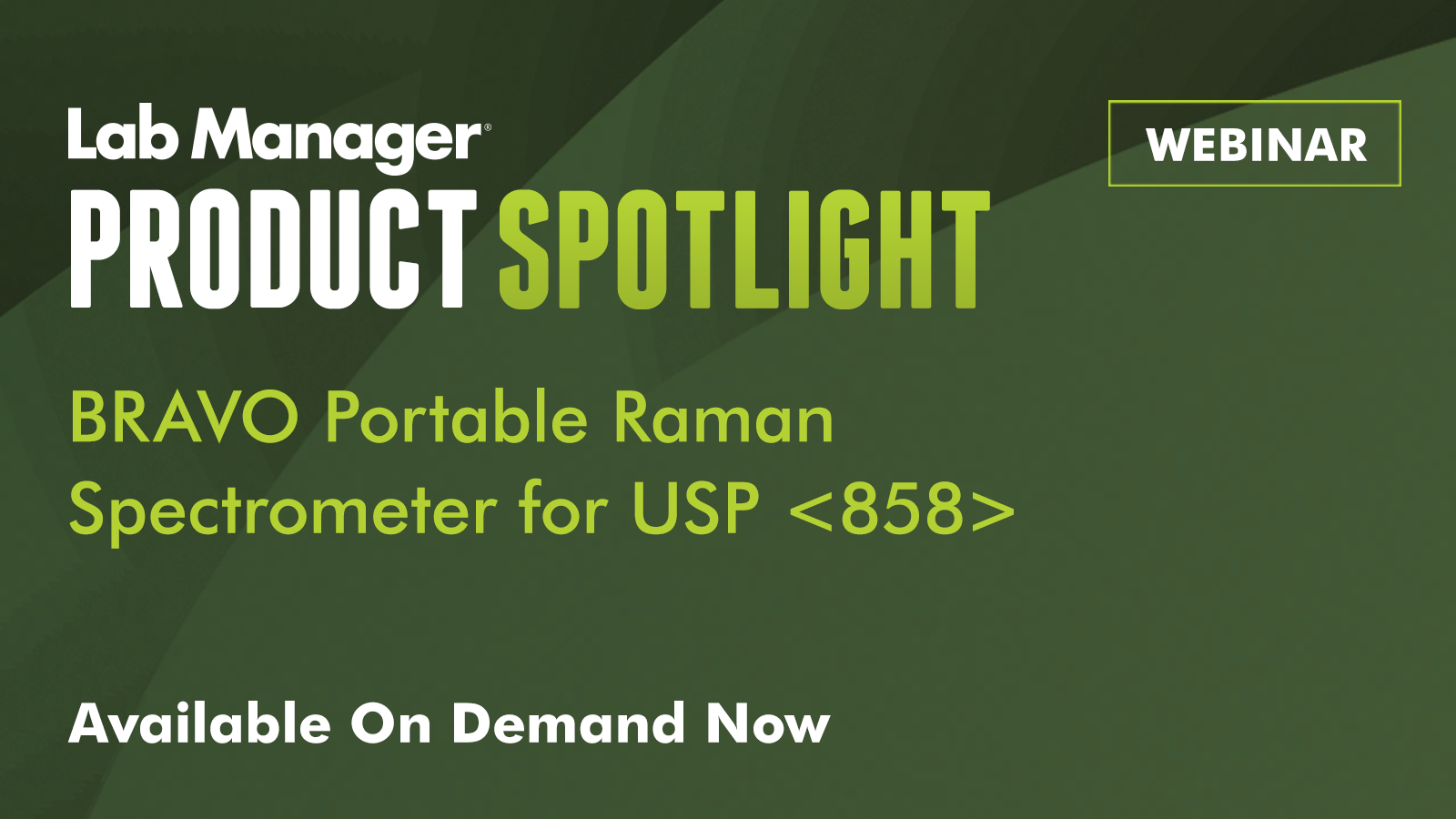 BRAVO Portable Raman Spectrometer for USP