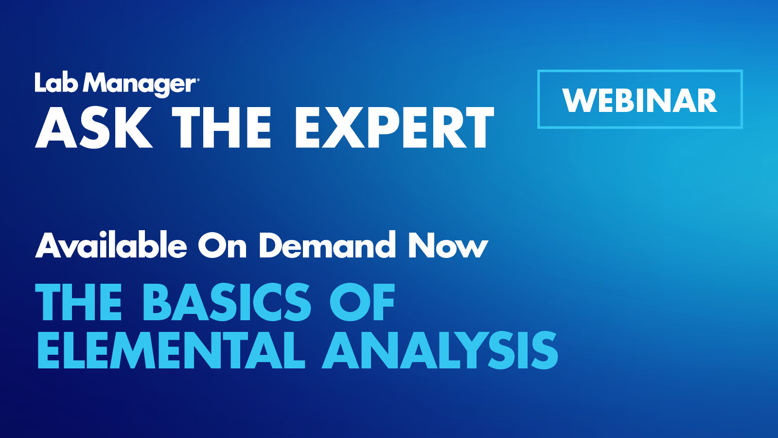 The Basics of Elemental Analysis